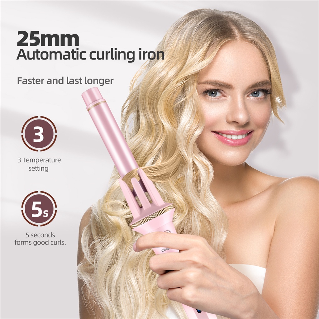 CkeyiN 25 MM Automatic Hair Curler Ceramic Curly Hair Iron 3 ...