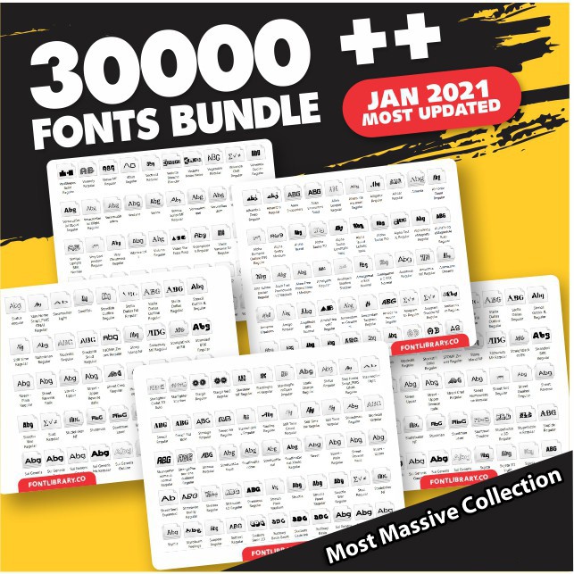 30,000 Font Collection Pack For Designers | Shopee Malaysia