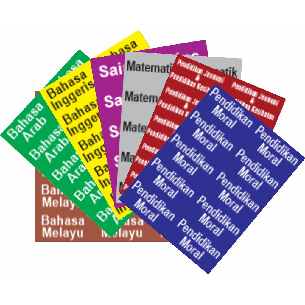 Sticker Mata Pelajaran ~ Sesuai untuk sekolah, Buku Latihan ~ MURAH ...