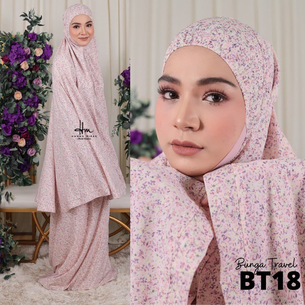 Telekung Travel koleksi Cik Bunga Travel (FREE Box+Bag+Mini Sejadah ...