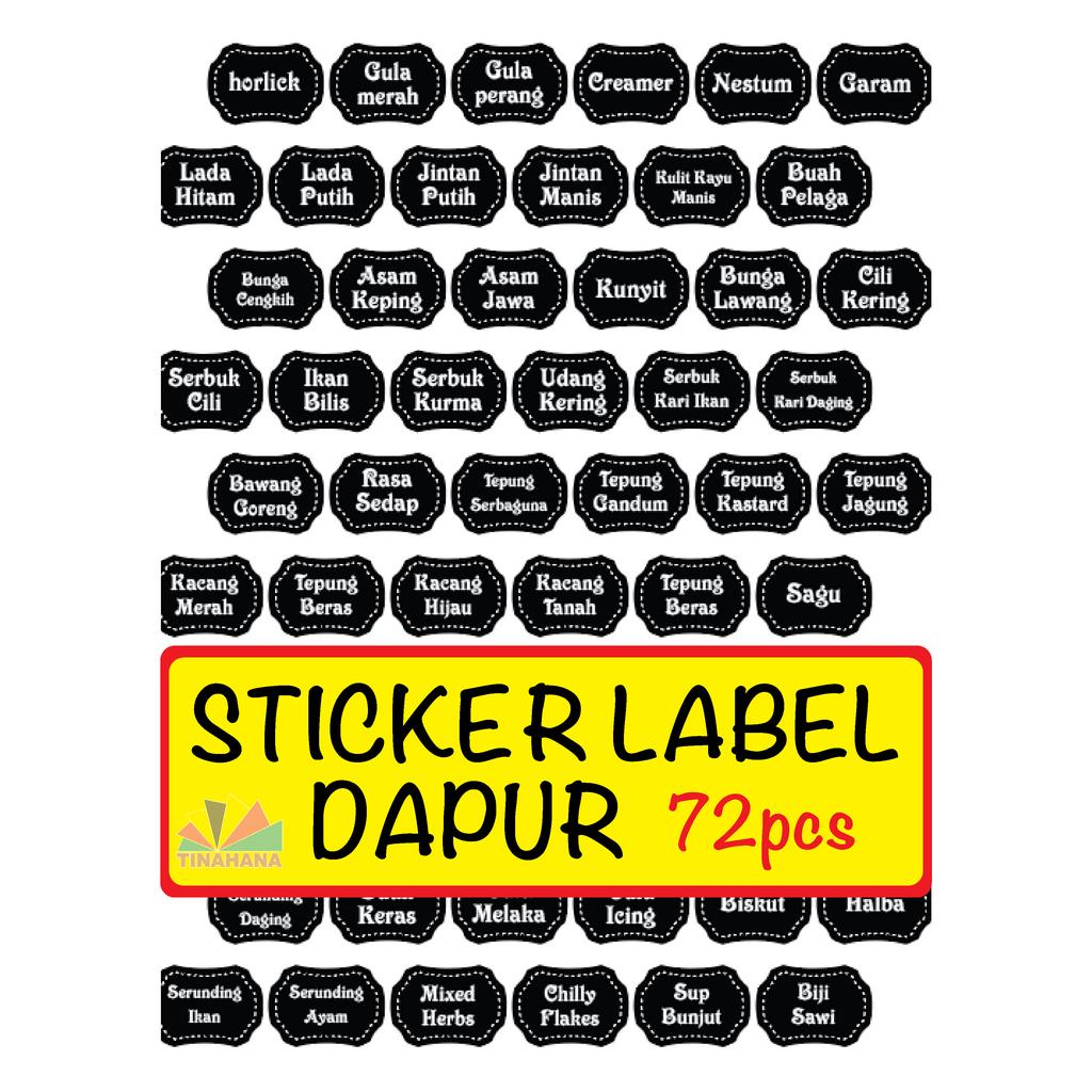 Sticker Label Dapur Produk Murah (Saiz A3) Transparent, White PP ...