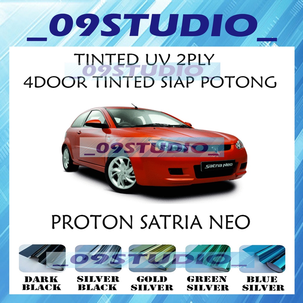 Proton Satria Neo 4 Door Tinted UV 2Ply Reflective Film Siap Potong ...