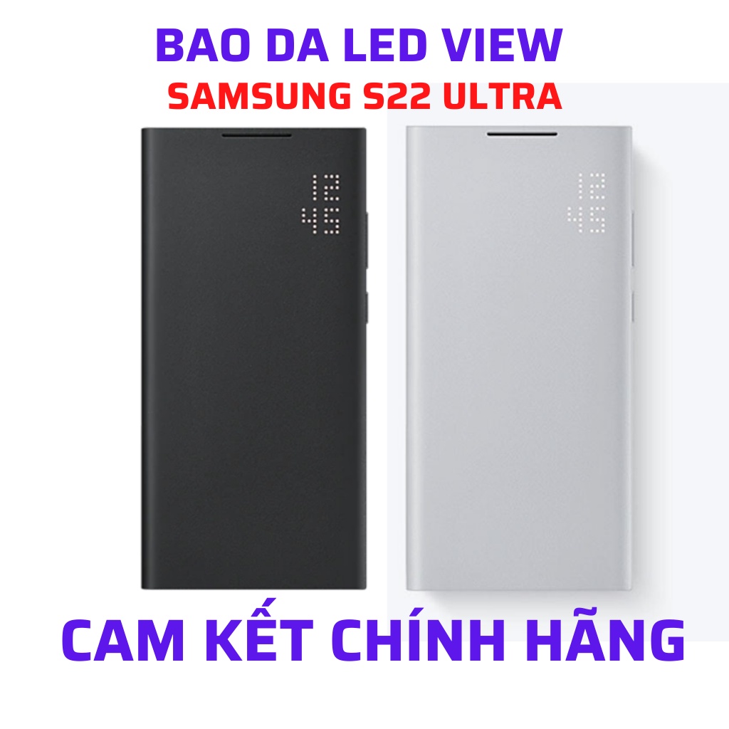Samsung Galaxy S22 Ultra Led View leather case, Led notification screen ...