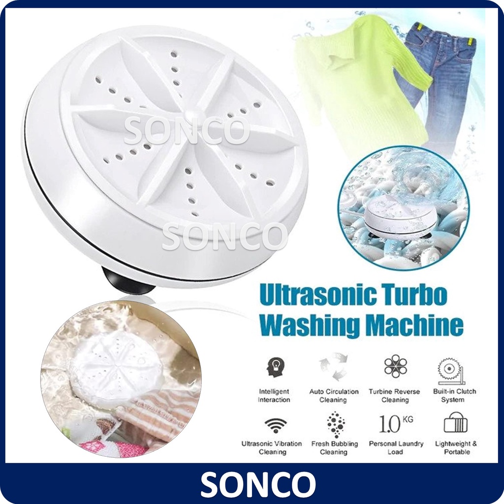 Ultrasonic Turbo Washing Machine Portable lazy laundry Travel Washer ...