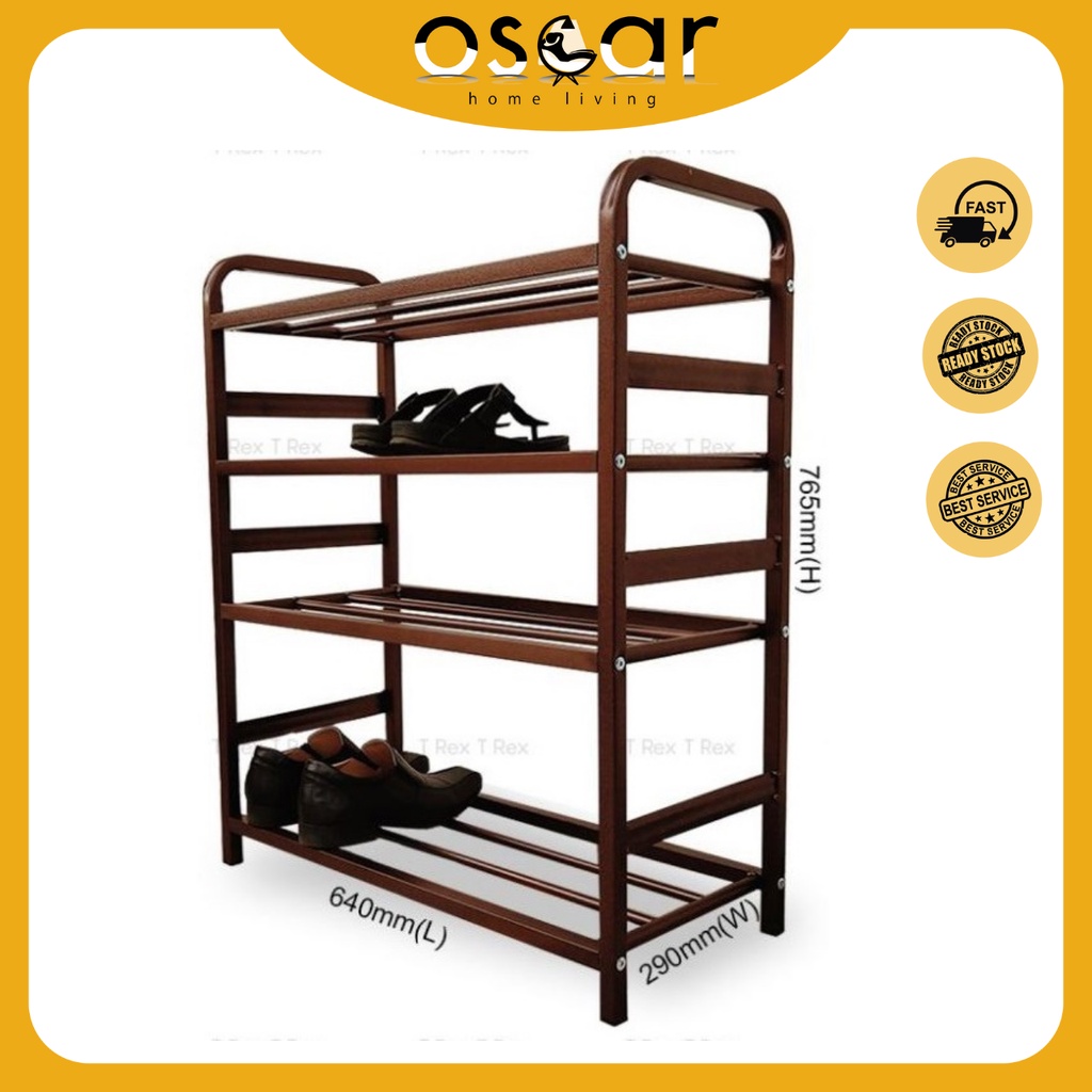 3v metal shoe rack 4 tier/rack kasut/rack besi/rack | Shopee Malaysia