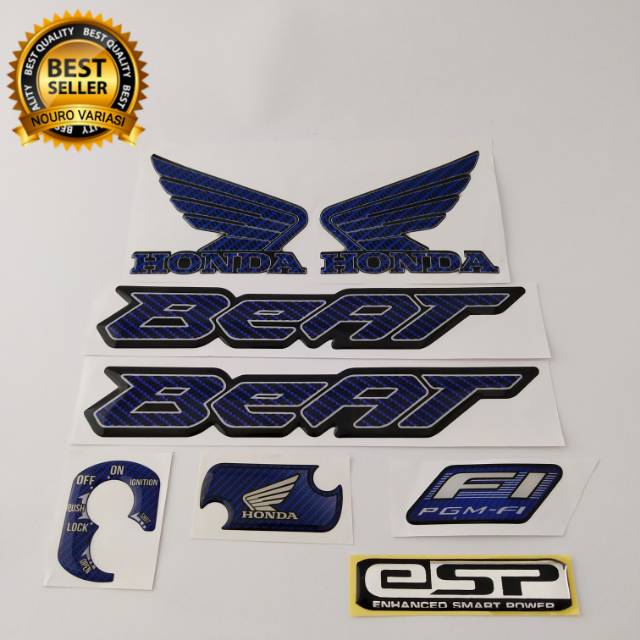 Honda BEAT Wing MASTER ESP THAILAND LOGO EMBLEM Carbon Blue | Shopee ...