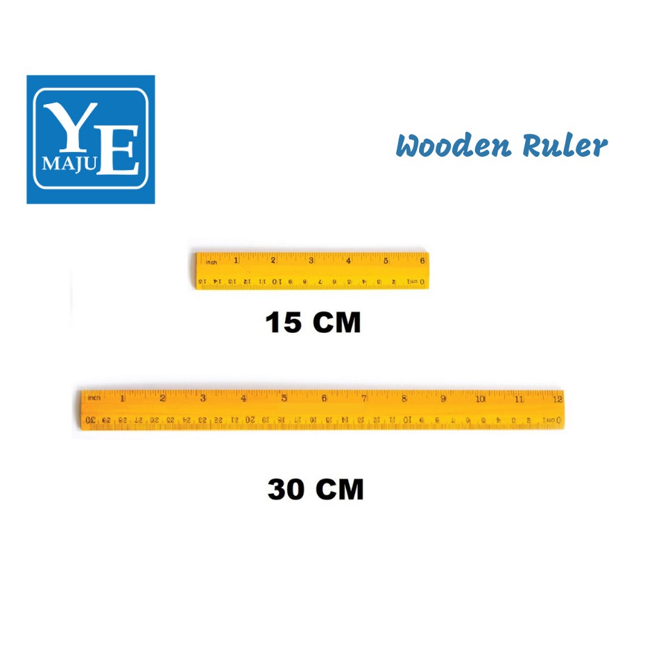 Wooden Straight Ruler (15cm/30cm) | Shopee Malaysia