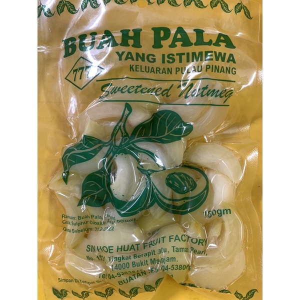 🔥PENANG FAMOUS🔥JERUK Plum Kuning Pala Bunga Hirisan Buah Pala Ketulan ...