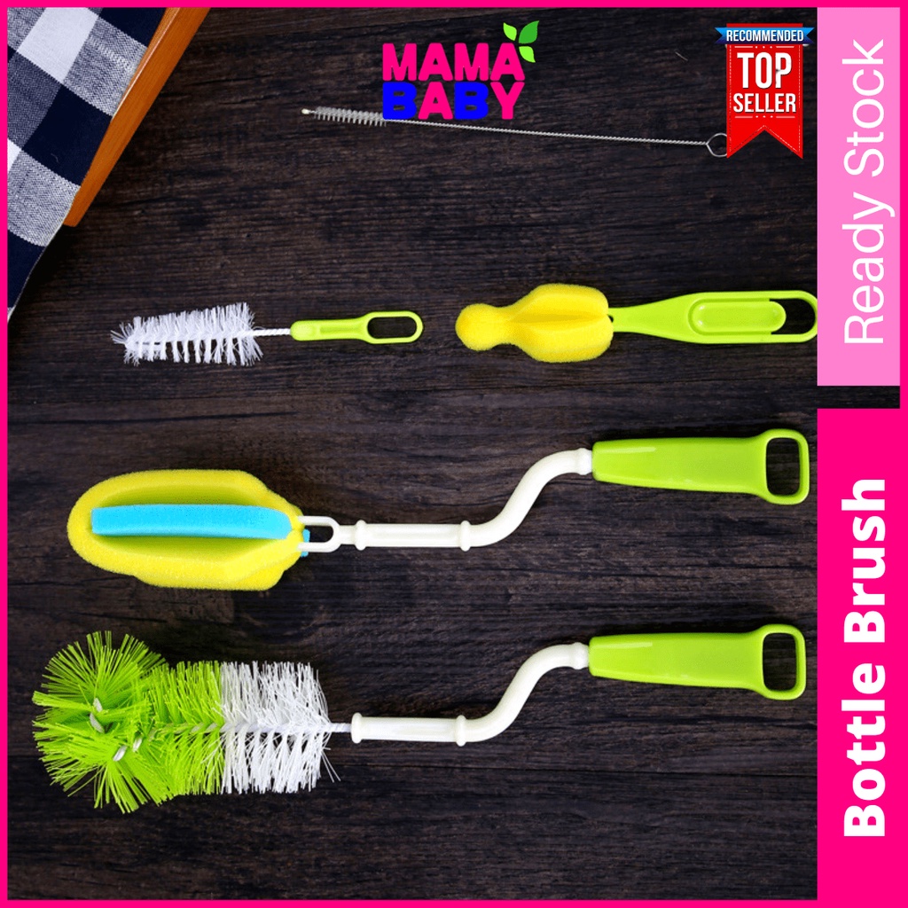 5 in 1 Baby Milk Bottle Feeding Sponge Brush Nipple Sponge Brush Berus ...
