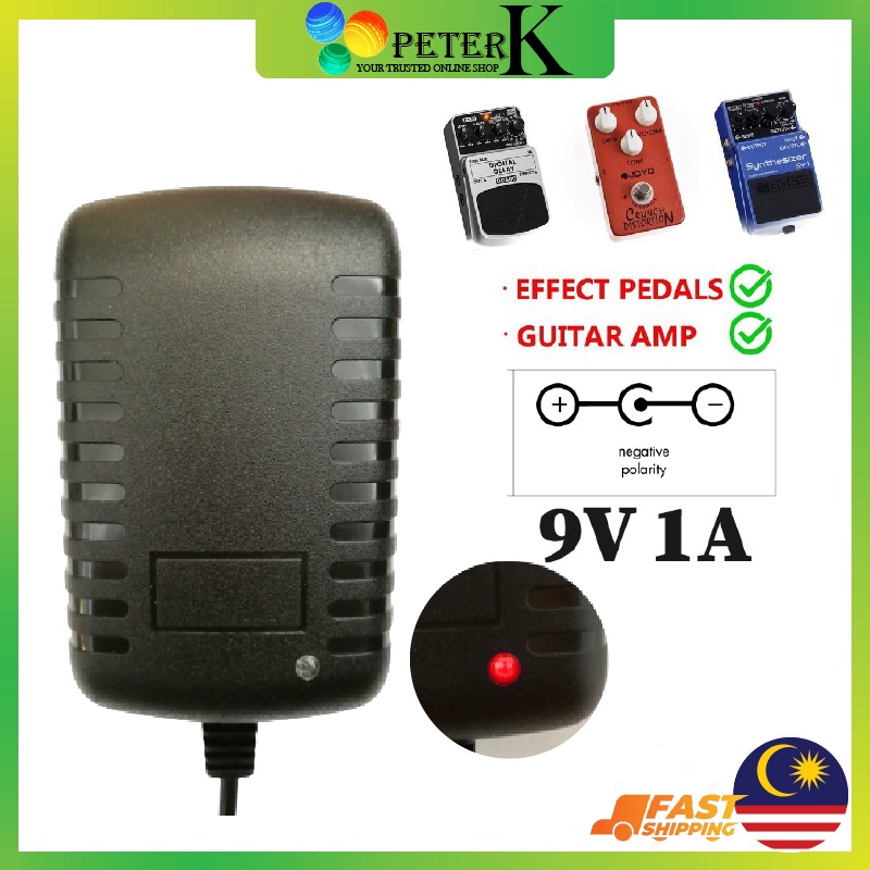 Power Supply Adapter Guitar Effect Pedal 9V 1A AC/DC For Joyo/Boss/Nux ...
