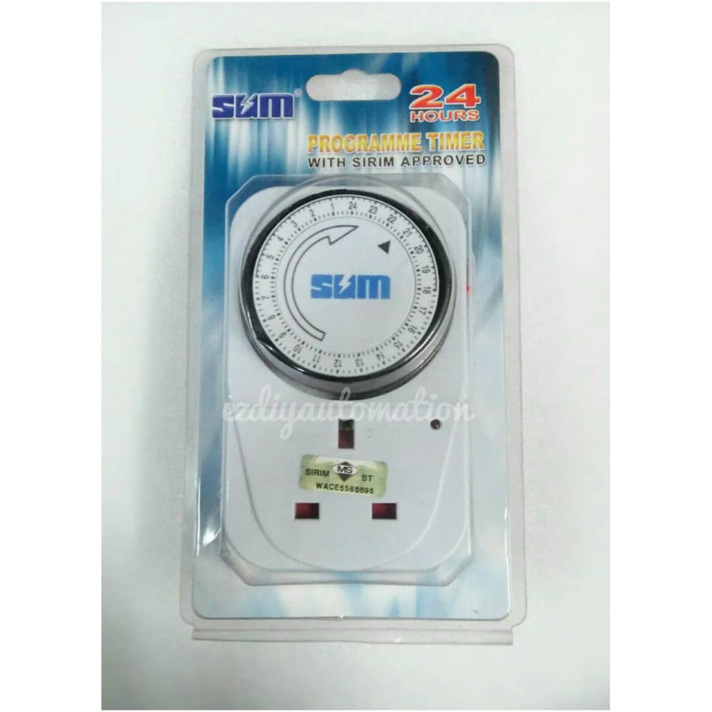 SUM 24 Hours Analog 3 Pin Plug In Timer (SIRIM APPROVED) | Shopee Malaysia