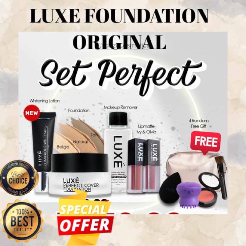 💯 ORIGINAL 🔥 LUXE FOUNDATION,LUXE PERFECT COVER FOUNDATION,MAKEUP LUXE,FOUNDATION | Shopee Malaysia