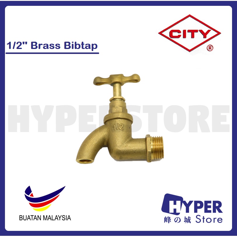 CITY 1/2" Brass Bib Tap / Tembaga Bib Ketuk 黄铜水龙头 | Shopee Malaysia