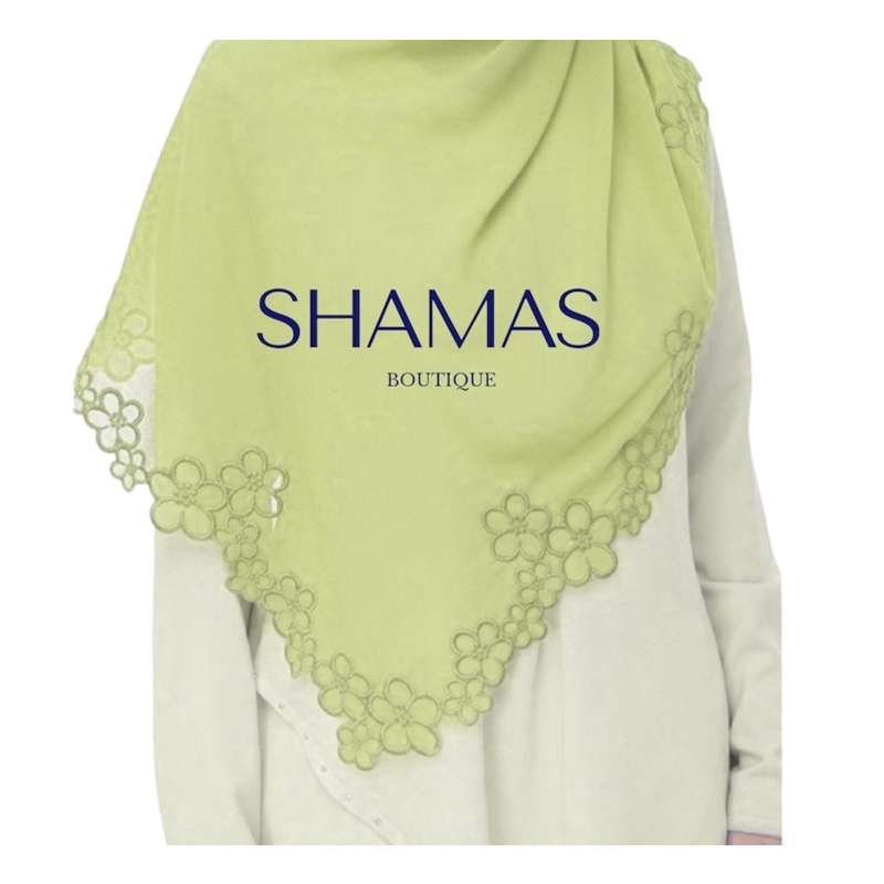Embroidered Shawl Sulam Biku Murah & Senang Bentuk | Viral | Chiffon ...