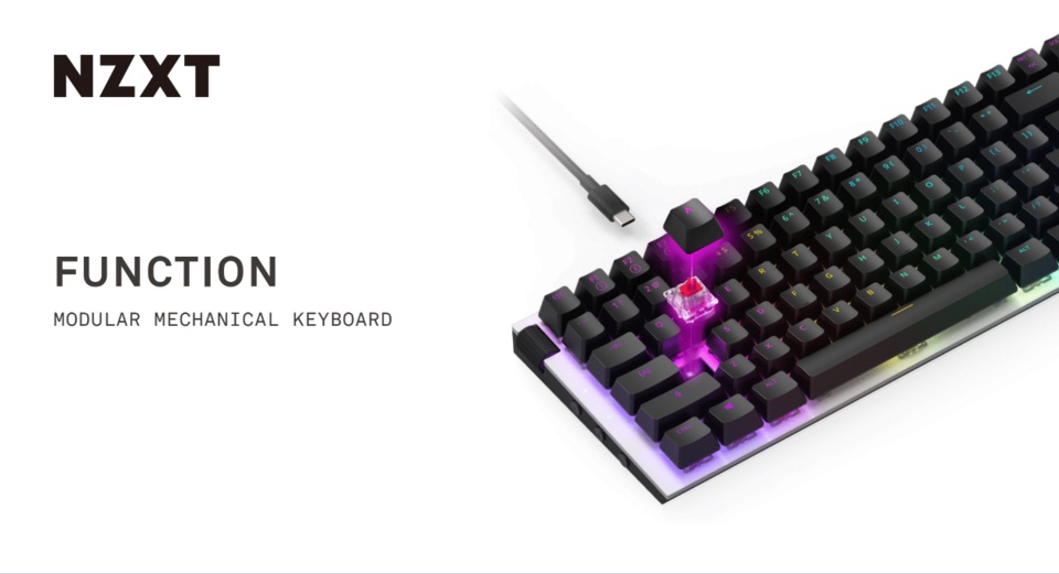 NZXT Function 2 Modular RGB Mechanical Gaming Wired Keyboard [ Full ...