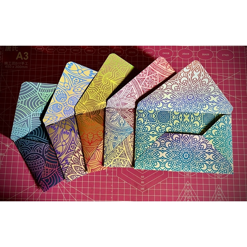 [10 PCS HANDMADE MANDALA’S ART ENVELOPE] 4”x6.5” SAMPUL SURAT SALAM ...