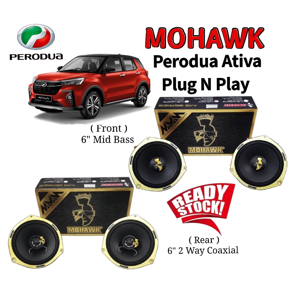 🔥MOHAWK🔥 Perodua Ativa Oem Plug & Play Speaker 6'' inch (2way 625/ 6 ...