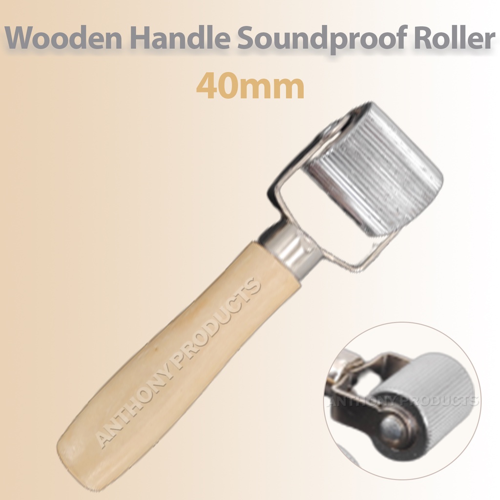 Wooden Handle Soundproof Metal Wheel Roller For Pressing Pad 6mm 12mm ...
