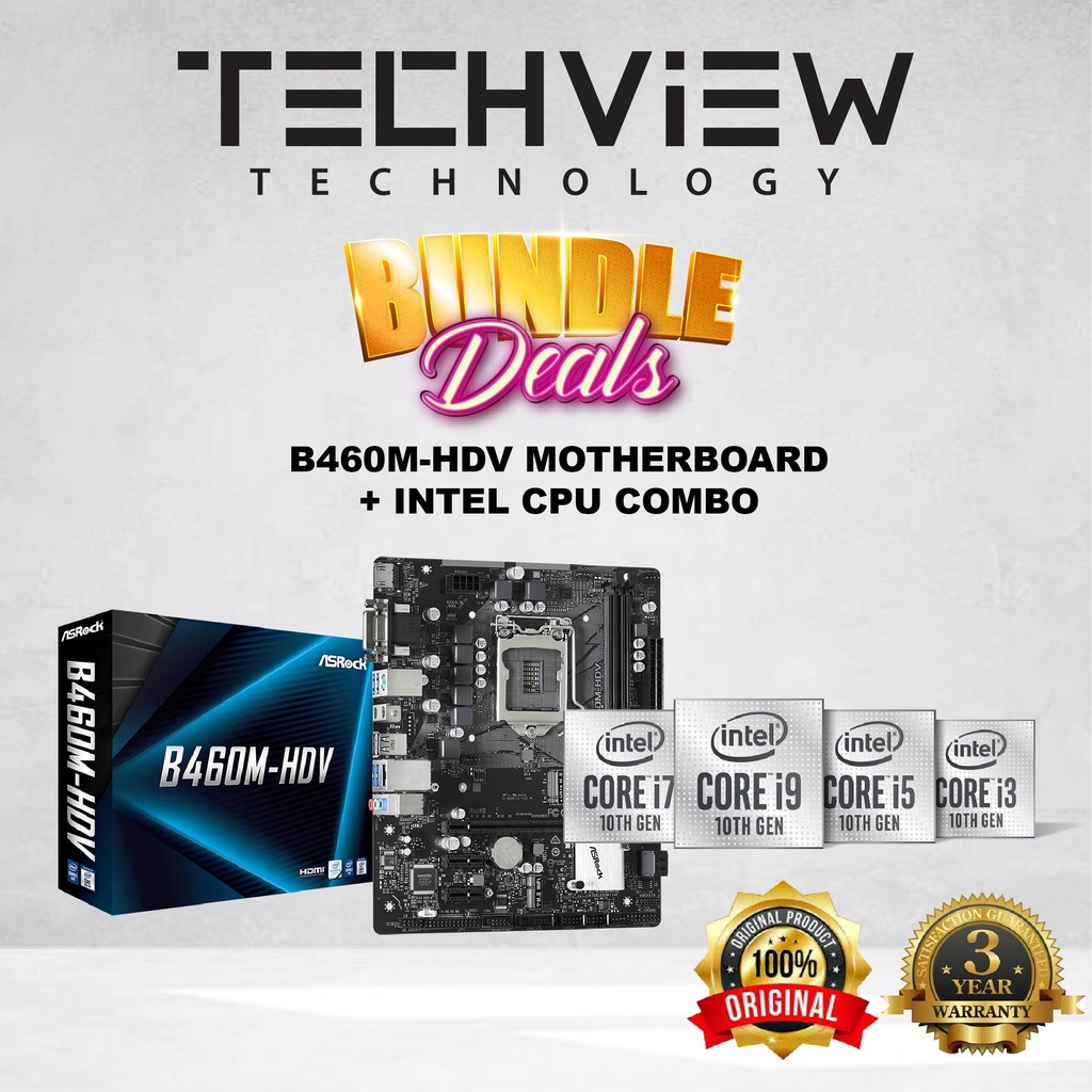 ASROCK B460M HDV MOTHERBOARD + INTEL CORE [CPU COMBO] | Shopee Malaysia
