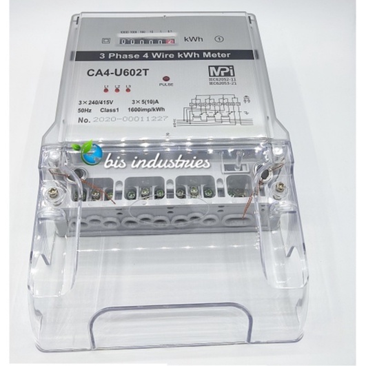 MPI CA4 - U602T 3 PHASE /5A CT TYPE SEMI DIGITAL kWh METER / 3 PHSE 4 ...
