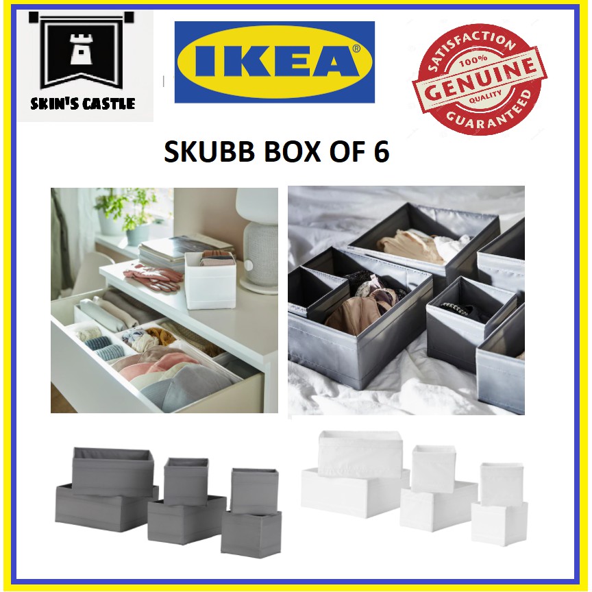 IKEA SKUBB Box / Wardrobe Organizer / Drawer Organizer / Kotak Kecil ...