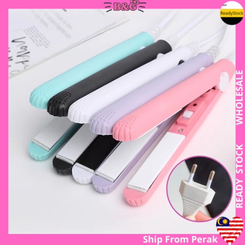 Mini Iron Hair Curling Straightener Travel Irons Style Ceramic Styling ...