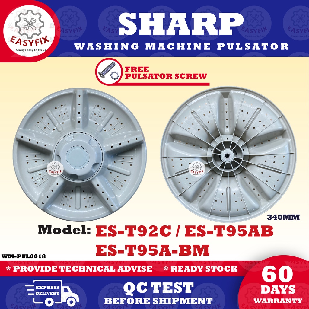 ES-T92C / ES-T95AB / ES-T95A-BM SHARP WASHING MACHINE PULSATOR ...