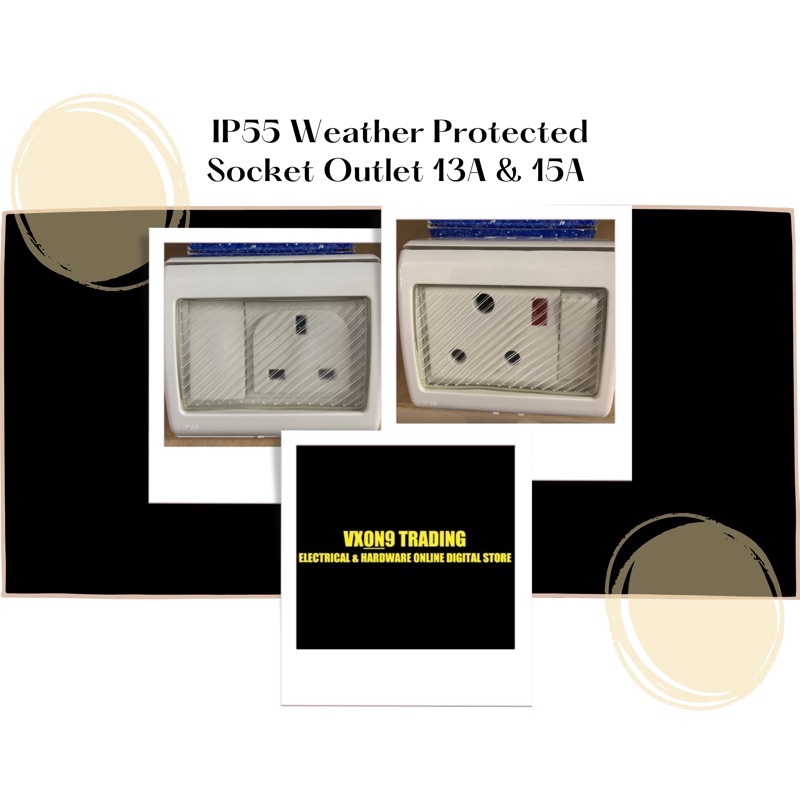 IP55 Weather Protection Socket Outlet 13A & 15A | Shopee Malaysia