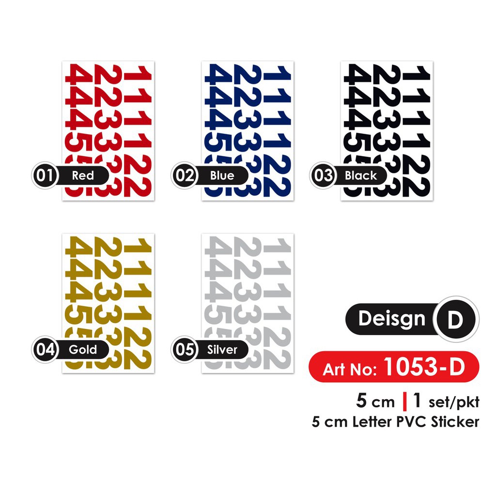 Alphabert Sticker/ Numbering PVC Sticker/ Pelekat Huruf/ Pelekat Nombor ...