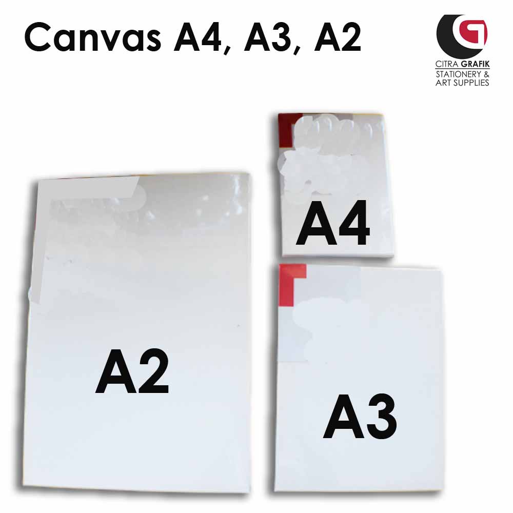 Canvas size A4, A3, A2 | Cotton Canvas | Kanvas saiz A4, A3 dan A2 ...