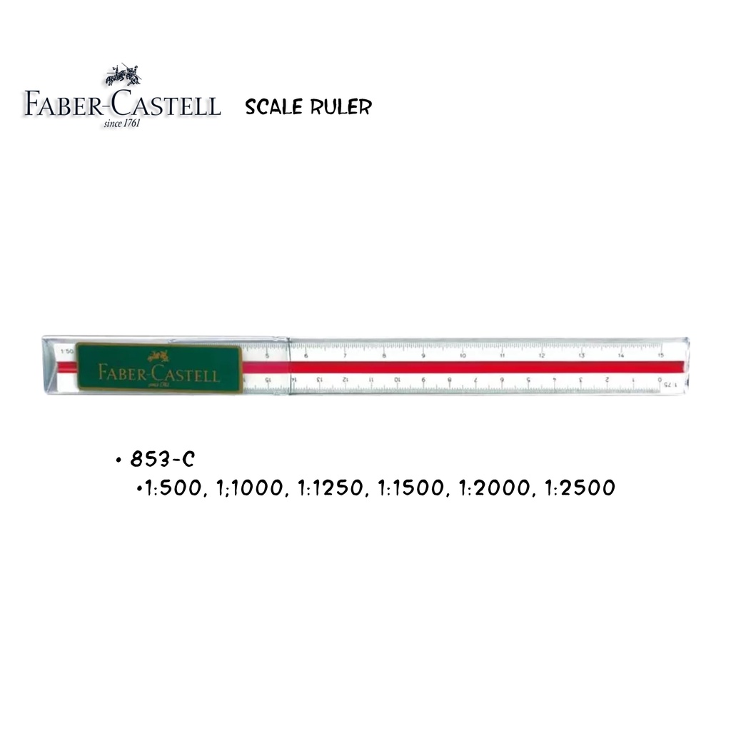 Faber-Castell | Ruler | Scale Ruler (853-A/ 853-B/ 853-C/ 853-D/ 853-F ...