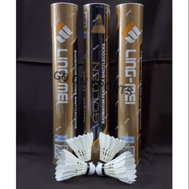 LING-MEI GOLDEN BADMINTON SHUTTLECOCKS 1 TUBE =12 PIECES | Shopee Malaysia