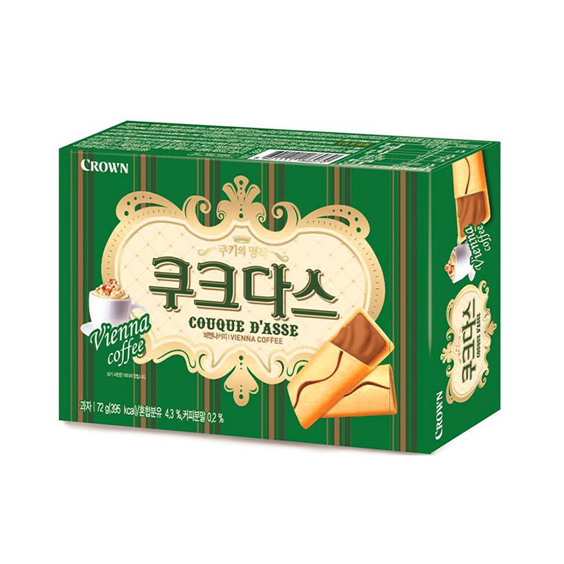[Korean Snack] Crown Couque Dasse Soft Cookie Series 76g (White Torte ...