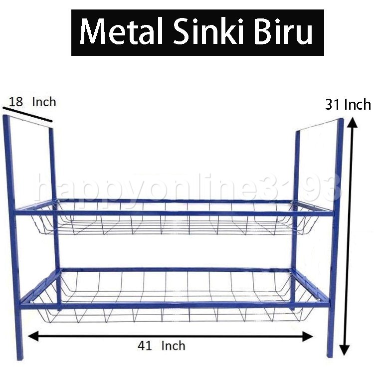 18" x 41" x 31" KITCHEN BASIN RACK STAND Rak Sinki Singki PVC Dapur ...