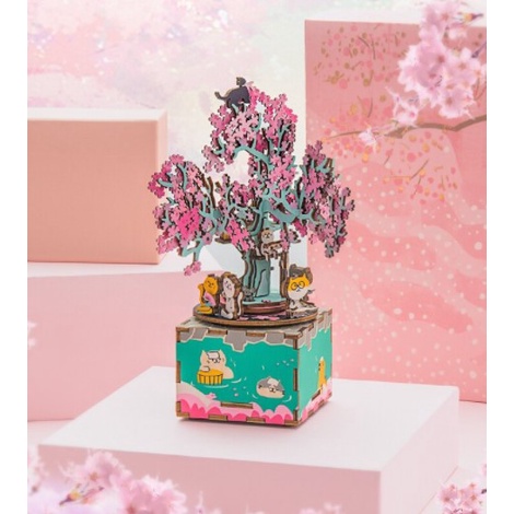 Robotime Diy Music Box Cherry Blossom Tree Am409 | Shopee Malaysia