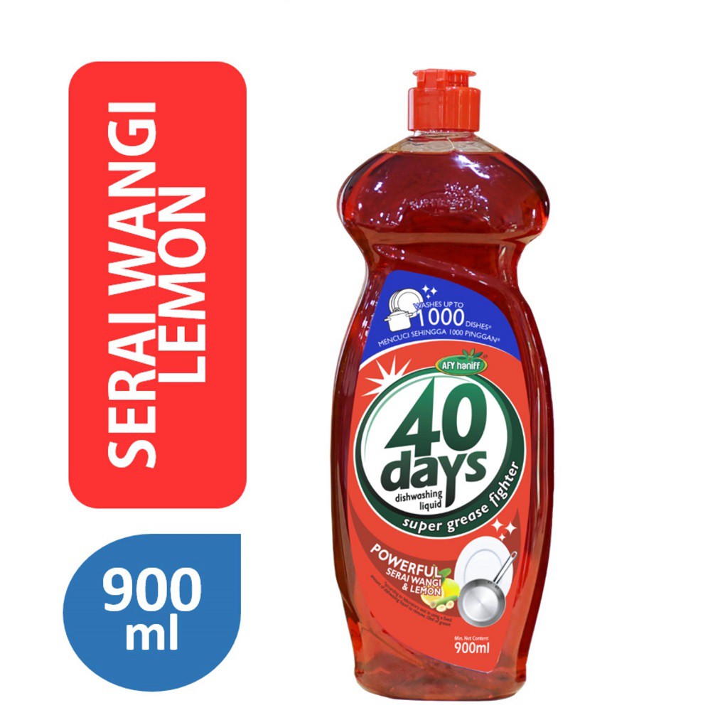 AFY Haniff Lemon Liquid Dishwash 900ml | 40 Days Dishwashing Liquid ...