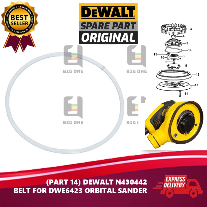 (PART 14) N430442 DEWALT BELT FOR DWE6423 ORBITAL SANDER | Shopee Malaysia