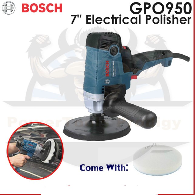 BOSCH GPO 950 CAR POLISHER/ VERTICAL POLISHER/ GPO950 WITH 6 MONTHS ...