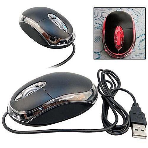 MOUSE - Mini LED Wired USB Optical Mouse (No Battery & Driver Need ...