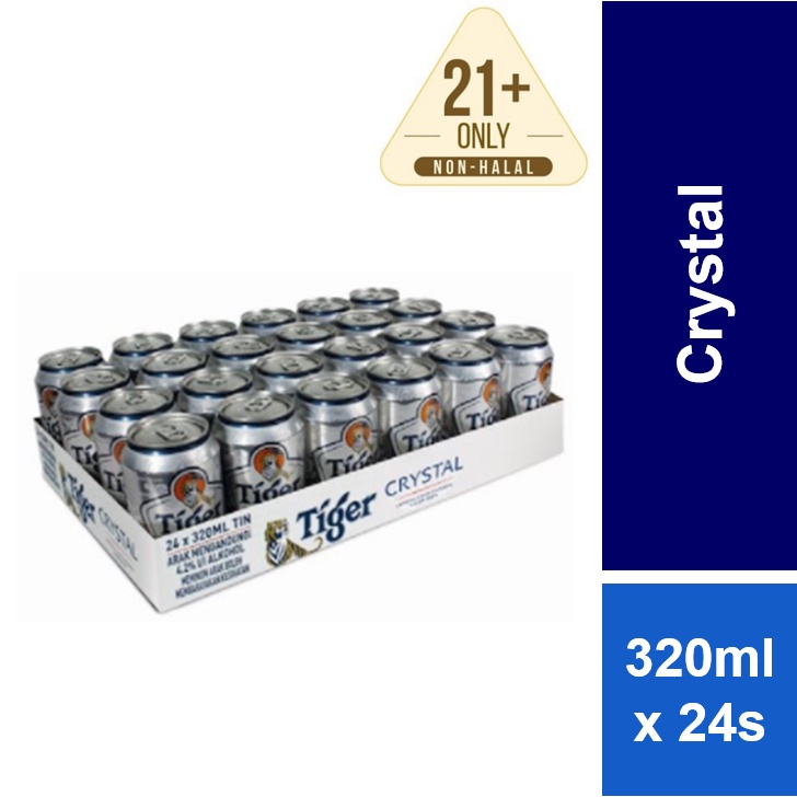 Tiger Crystal Beer Can 320ml x 24s | Shopee Malaysia
