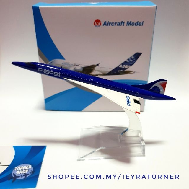PEPSI Concorde Aircraft Model 16cm Die-cast Metal Airplane | Shopee ...