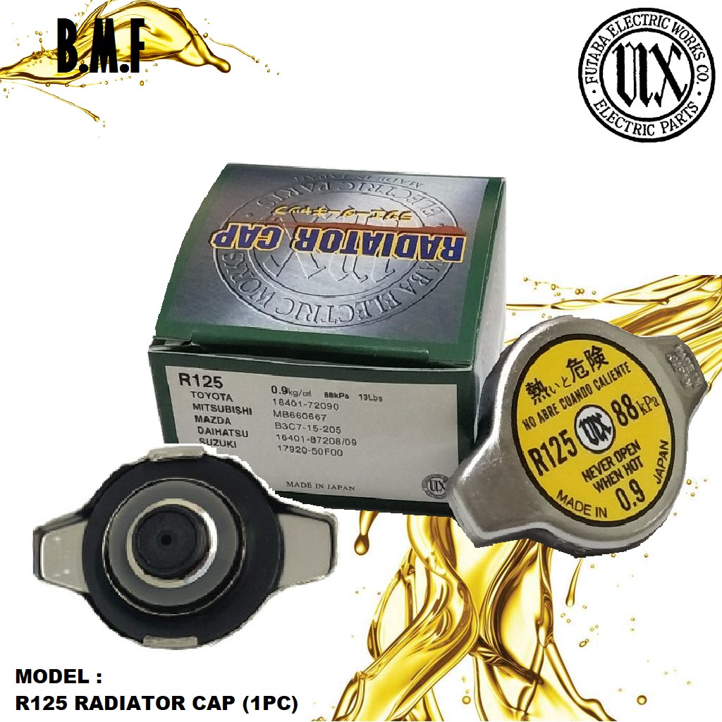 FUTABA Radiator Cap R125 - For Toyota,Mitsubishi,Mazda,Daihatsu,Suzuki ...