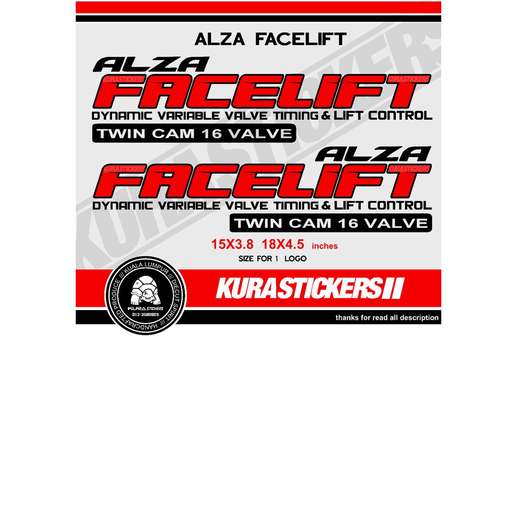STICKER ALZA INFINITE STICKER ALZA FACELIFT | Shopee Malaysia