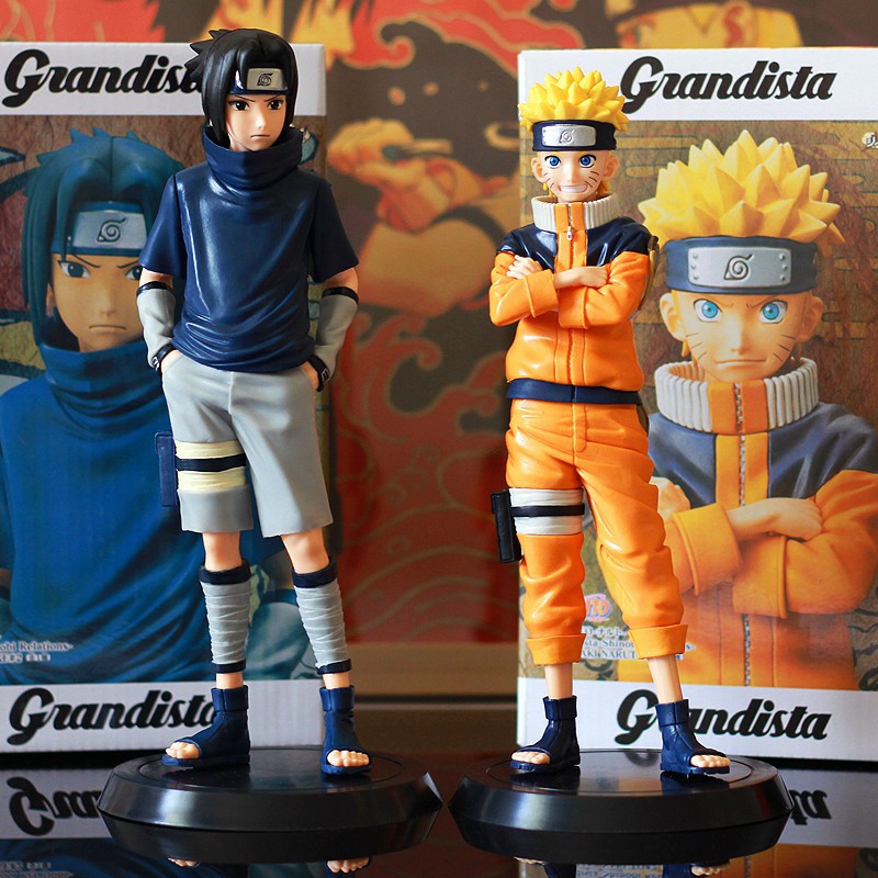 25CM NARUTO GRANDISTA UZUMAKI NARUTO UCHIHA SASUKE CHILD SHINOBI ...
