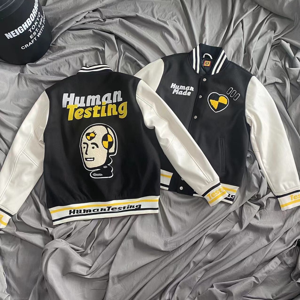 Human MADEx AWGE A $Ap Rocky Testing Varsity Jacket Robot Embroidered ...