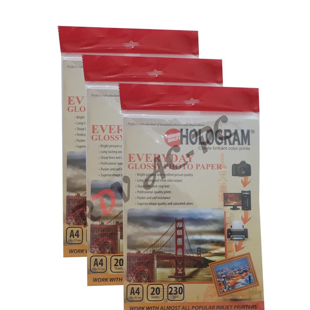 230 gram gsm a4 photo paper contains 20 sheets | Shopee Malaysia