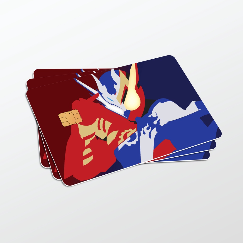 Sticker Anime Kamen Rider Masked Rider Decade Faiz Double Stiker Card ...