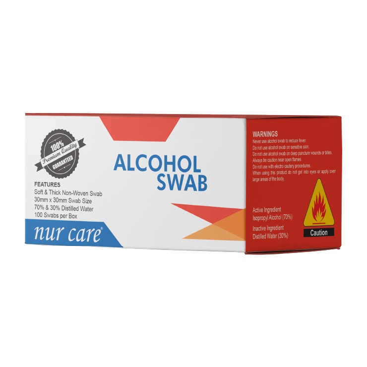 NURCARE PREMIUM ALCOHOL SWAB 100's (NC1414) | Shopee Malaysia