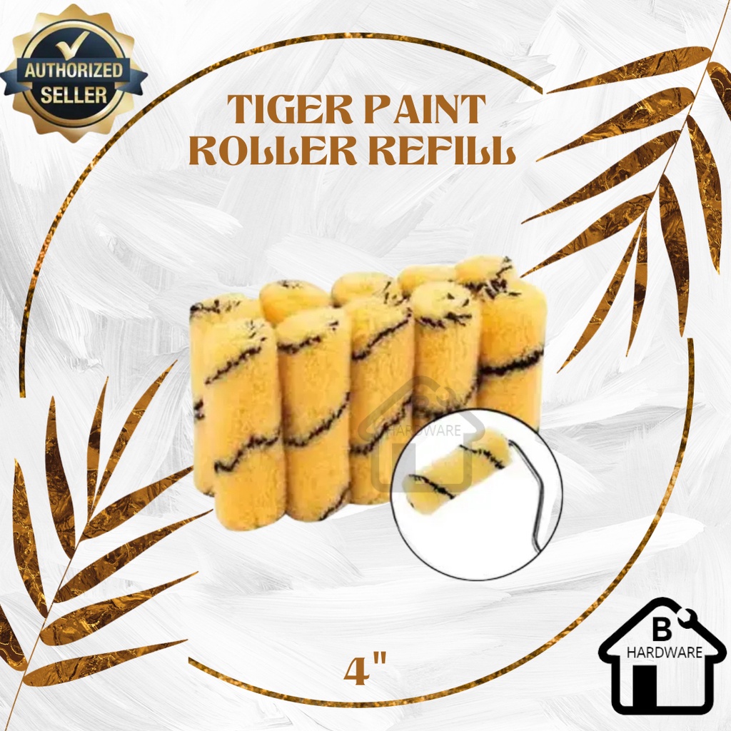 TIGER PAINT ROLLER REFILL 4" (1pc/5pcs) | Shopee Malaysia