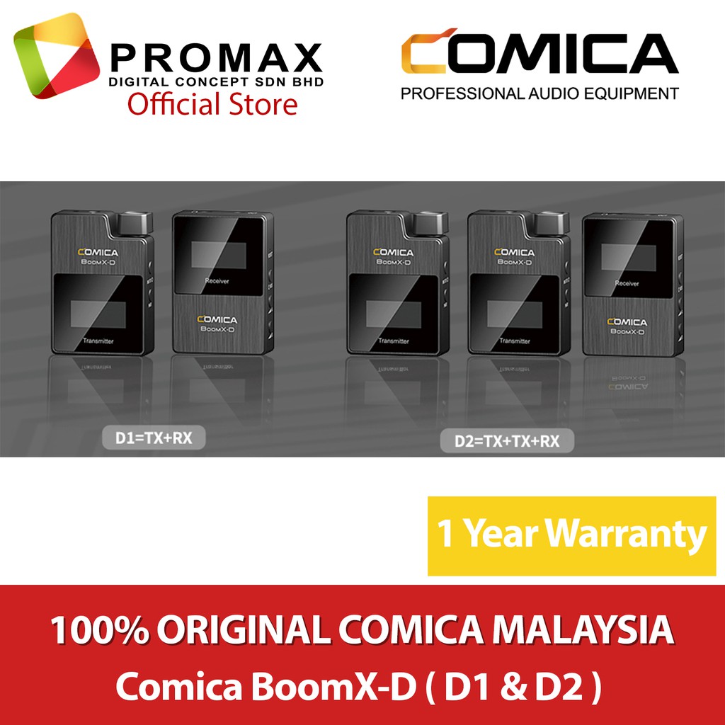 Comica BoomX-D Series 2.4G Digital Wireless Mic Boom X D1 D2 for DSLR ...